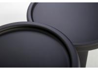 China Commercial Black Fiberglass Coffee Table Stylish Design For Hotel Lounge for sale