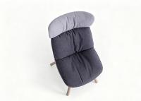 China Two Tone Cashmere Commercial Lounge Chair Wood Legs High Back Lounge Chair for sale