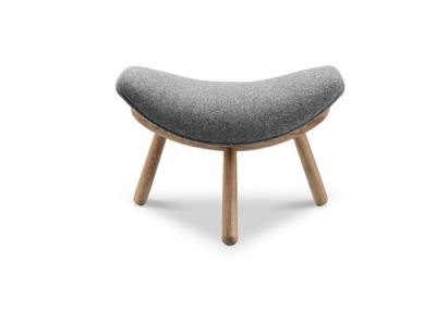China Cashmere Commercial Lounge Chair Ottoman Footrest Stool Ash Legs For Hotel Lounge for sale