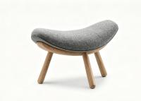 China Cashmere Commercial Lounge Chair Ottoman Footrest Stool Ash Legs For Hotel Lounge for sale