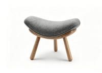 China Cashmere Commercial Lounge Chair Ottoman Footrest Stool Ash Legs For Hotel Lounge for sale
