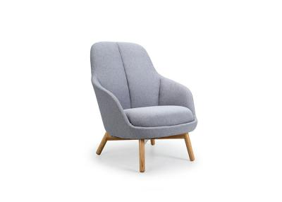 China Fabric Silicone Commercial Leather Lounge Chair High Back Ash Legs For Living Room for sale