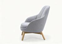 China Fabric Silicone Commercial Leather Lounge Chair High Back Ash Legs For Living Room for sale