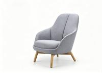 China Fabric Silicone Commercial Leather Lounge Chair High Back Ash Legs For Living Room for sale