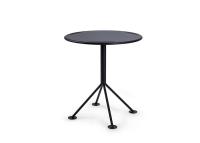 China Commercial Metal Round Bar Table Zinc Coated Black For Outdoor Patio Cafe Bistro for sale