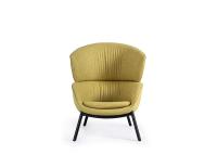 China Curved Commercial Lounge Chair High Back Modern Fabric Accent Chair For Hotel Office for sale