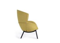China Curved Commercial Lounge Chair High Back Modern Fabric Accent Chair For Hotel Office for sale
