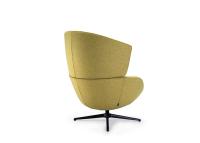 China High Back Commercial Lounge Chair Indoor Aluminum Base Fabric Leisure Chair for sale