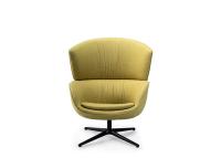 China High Back Commercial Lounge Chair Indoor Aluminum Base Fabric Leisure Chair for sale