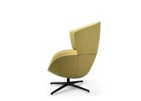 China High Back Commercial Lounge Chair Indoor Aluminum Base Fabric Leisure Chair for sale