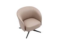 China Full Silicone Leather Lounge Chair Microfiber PU Alloy Base Leather Leisure Chair for sale