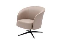 China Full Silicone Leather Lounge Chair Microfiber PU Alloy Base Leather Leisure Chair for sale