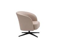 China Full Silicone Leather Lounge Chair Microfiber PU Alloy Base Leather Leisure Chair for sale