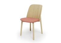 China Armless Restaurant Chair Plywood Back Upholstered Seat Ash Wood Legs For Hotel for sale