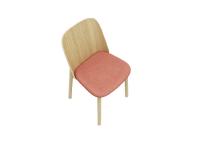 China Armless Restaurant Chair Plywood Back Upholstered Seat Ash Wood Legs For Hotel for sale
