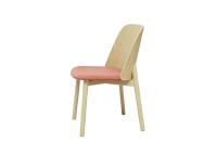China Armless Restaurant Chair Plywood Back Upholstered Seat Ash Wood Legs For Hotel for sale