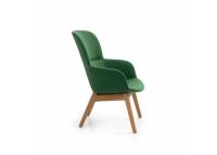 China PP Fabric Commercial Lounge Chair Leisure Lounge Chairs Ash Wood Legs For Hotel Office for sale