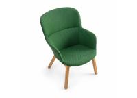 China PP Fabric Commercial Lounge Chair Leisure Lounge Chairs Ash Wood Legs For Hotel Office for sale