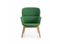 China PP Fabric Commercial Lounge Chair Leisure Lounge Chairs Ash Wood Legs For Hotel Office for sale