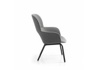 China Fabric Commercial Modern Lounge Armchair PP Shell Metal Base For Hotel Office for sale