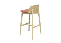 China Bentwood Ash Wood Bar Stool Counter Chair Upholstered For Kitchen Islands for sale