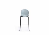 China Modern Bar Stool And Table PP Stackable Bar Stools With Metal Frame For Cafe Hotel for sale