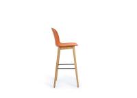 China Indoor PP Modern Bar Stool Ash Wood Metal Legs 450 * 540 * 1070mm For Cafe for sale