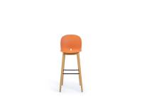 China Indoor PP Modern Bar Stool Ash Wood Metal Legs 450 * 540 * 1070mm For Cafe for sale