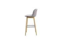 China Fixed Height 1080mm Contemporary Bar Stools Stable With Ash Wood Legs for sale