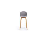 China Fixed Height 1080mm Contemporary Bar Stools Stable With Ash Wood Legs for sale