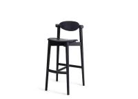 China Solid Ash Wood Bar Stool And Table Commercial Bar Stool Black Open Finish For Hotel for sale