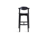 China Solid Ash Wood Bar Stool And Table Commercial Bar Stool Black Open Finish For Hotel for sale