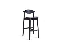 China Solid Ash Wood Bar Stool And Table Commercial Bar Stool Black Open Finish For Hotel for sale