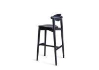 China Solid Ash Wood Bar Stool And Table Commercial Bar Stool Black Open Finish For Hotel for sale