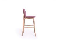 China Elegant Design Padded Bar Stools  Solid Ash Legs For Hotel Cafe Dining for sale