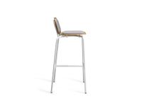 China 100% Wool Upholstered Bar Stool Ash Bentwood Metal Legs Comfort For Hotel for sale