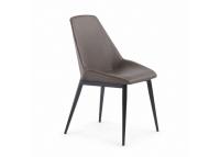 China Commercial Crazy Horse PU Leather Dining Chair With Metal Frame For Restaurant for sale