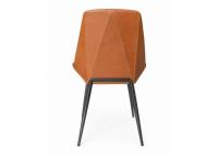 China Commercial Crazy Horse PU Leather Dining Chair With Metal Frame For Restaurant for sale