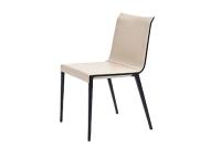China Aluminum Frame Modern Restaurant Chairs Firm Microfiber Leather For Coffee Shops for sale