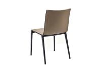 China Aluminum Frame Modern Restaurant Chairs Firm Microfiber Leather For Coffee Shops for sale