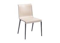 China Aluminum Frame Modern Restaurant Chairs Firm Microfiber Leather For Coffee Shops for sale