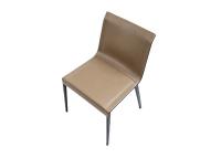 China Aluminum Frame Modern Restaurant Chairs Firm Microfiber Leather For Coffee Shops for sale