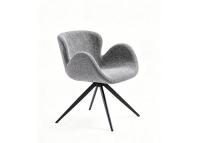 China Swivel Restaurant Dining Chair Metal Frame Fabric Dining Chair For Hotel for sale