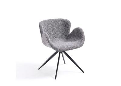China Swivel Restaurant Dining Chair Metal Frame Fabric Dining Chair For Hotel for sale
