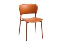 China Firm Microfiber PU Leather Restaurant Dining Chair With Metal Frame For Hotel for sale