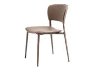 China Firm Microfiber PU Leather Restaurant Dining Chair With Metal Frame For Hotel for sale