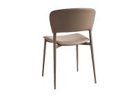 China Firm Microfiber PU Leather Restaurant Dining Chair With Metal Frame For Hotel for sale