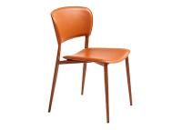 China Firm Microfiber PU Leather Restaurant Dining Chair With Metal Frame For Hotel for sale