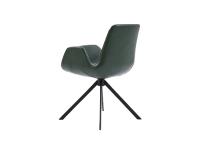 China Crazy Horse PU Leather Swivel Lounge Chair Metal Frame For Office Hotel for sale