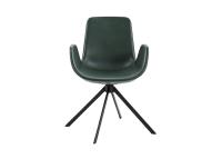 China Crazy Horse PU Leather Swivel Lounge Chair Metal Frame For Office Hotel for sale